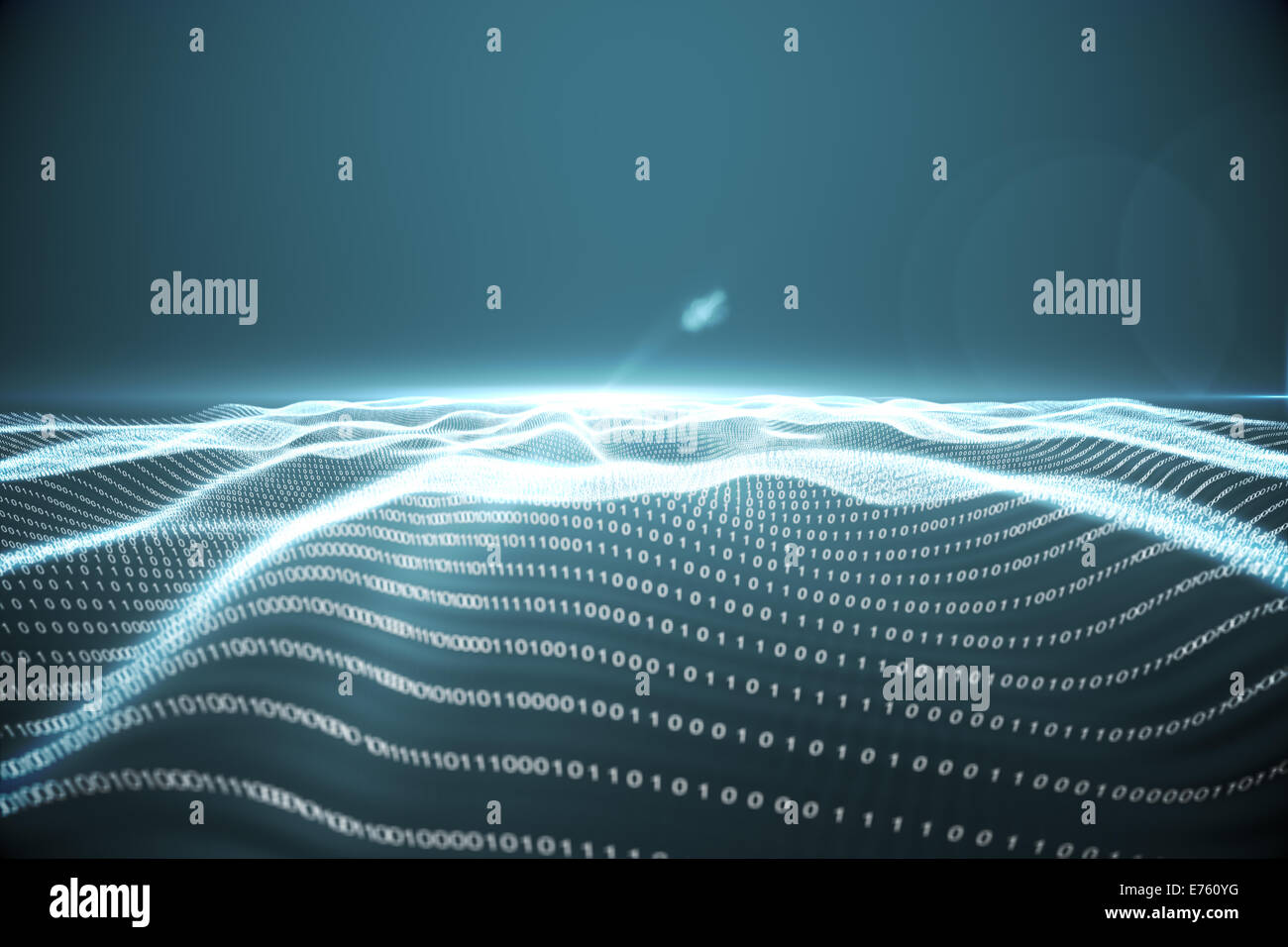 Digitally generated binary code landscape Stock Photo - Alamy