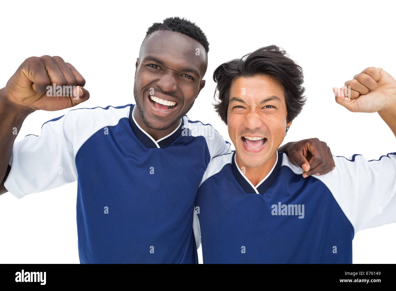 Football players celebrating a win Stock Photo - Alamy