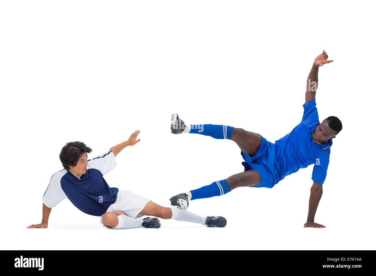 Football players in action Stock Photo - Alamy