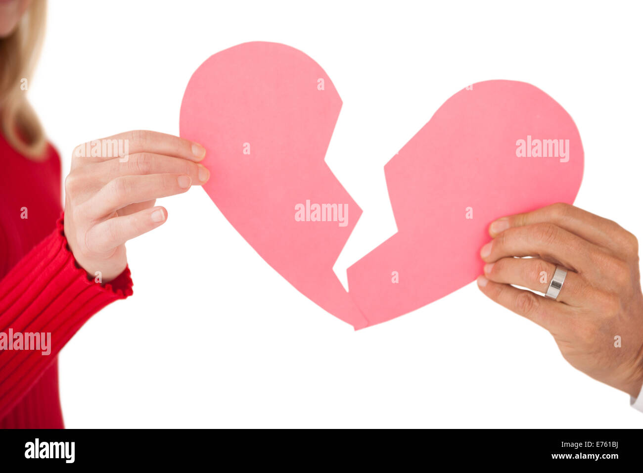 Hands holding broken heart hi-res stock photography and images - Alamy