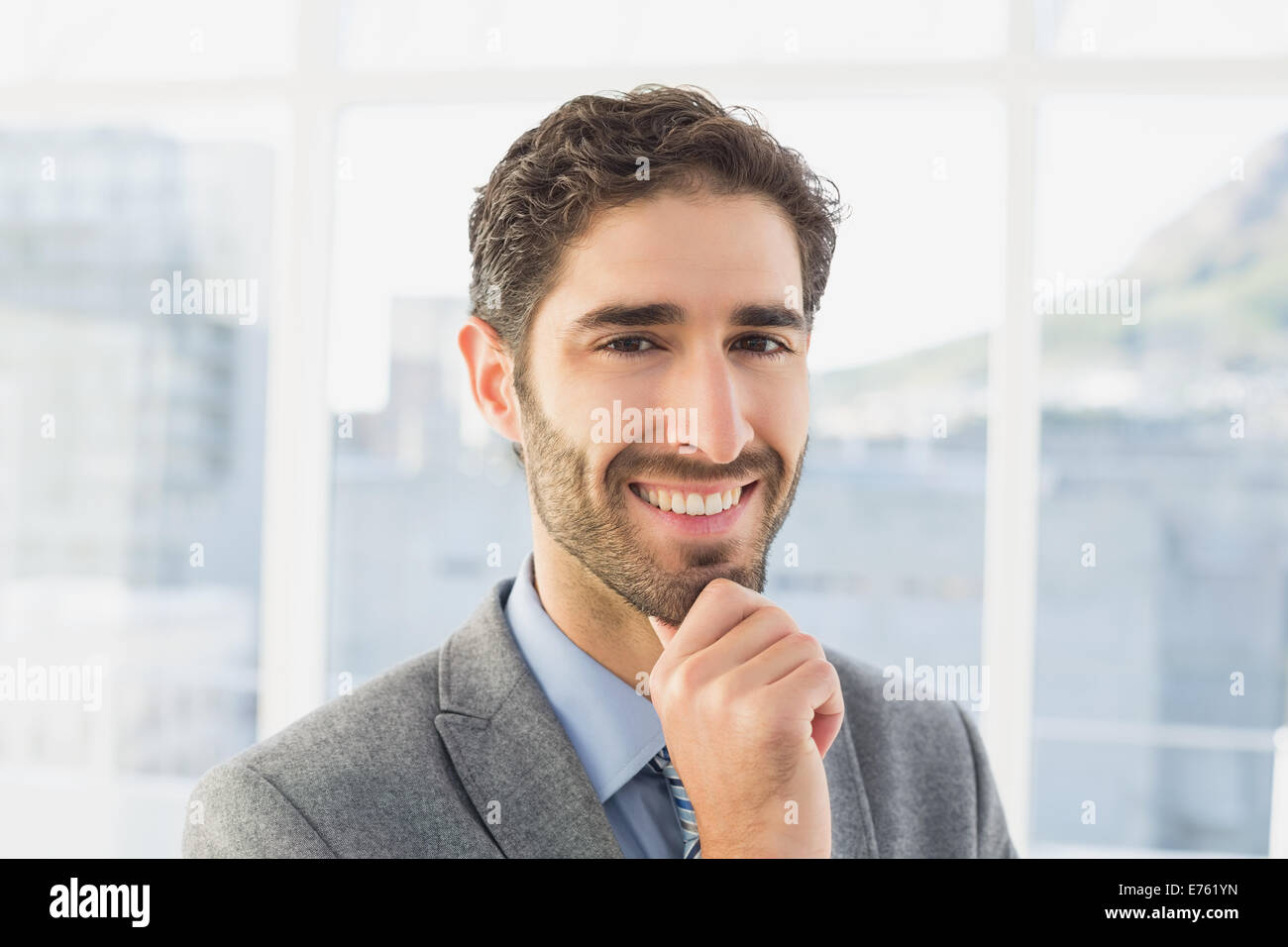Businessman thinking about his work Stock Photo - Alamy