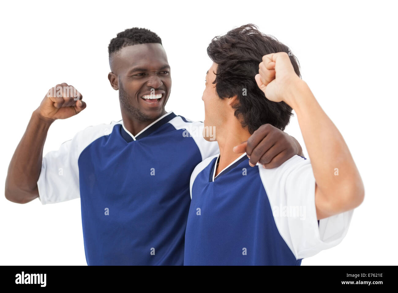 Football players celebrating a win Stock Photo - Alamy