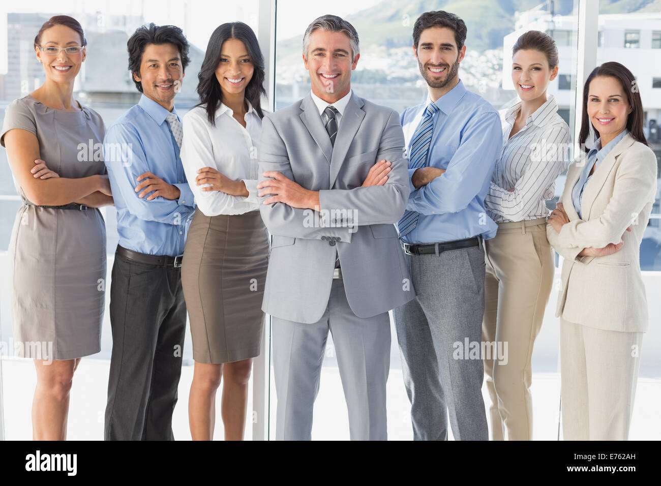 Happy american workers hi-res stock photography and images - Alamy