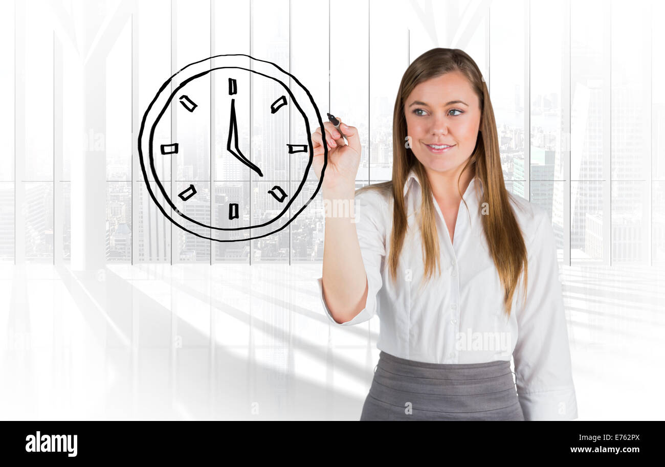 Composite image of business person drawing Stock Photo - Alamy