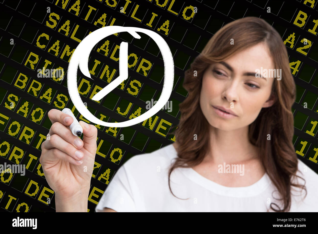 Composite image of business person drawing Stock Photo - Alamy