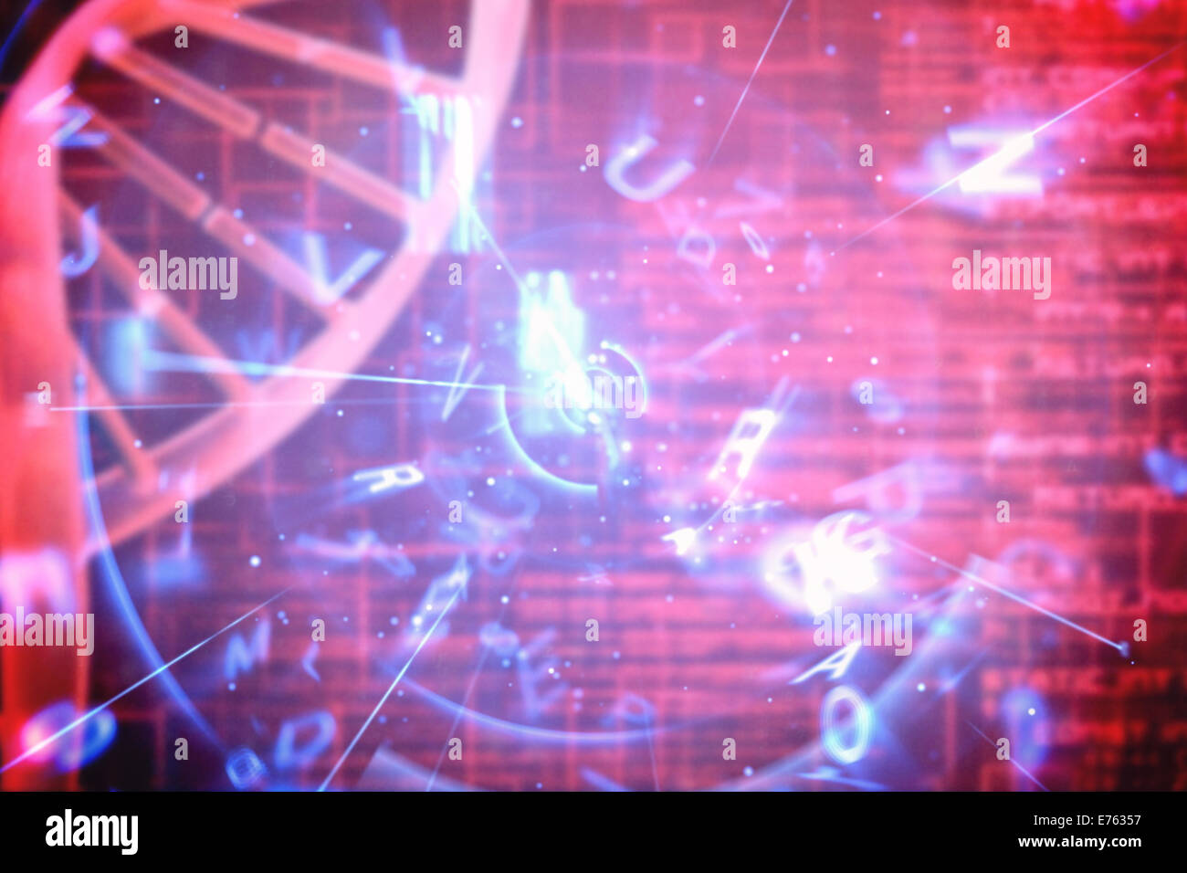 Blue and red technology interface Stock Photo - Alamy