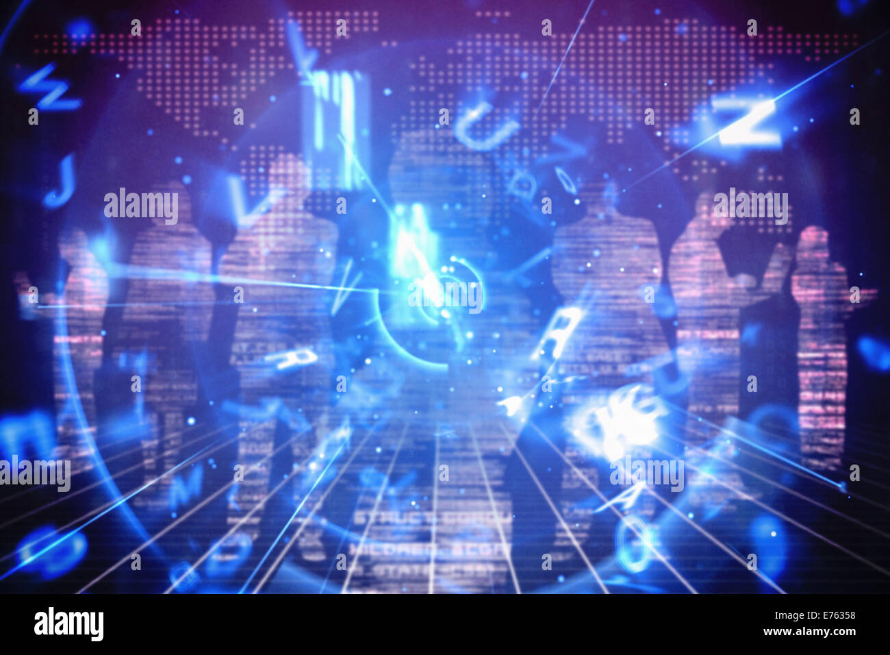 Blue and red technology interface Stock Photo - Alamy