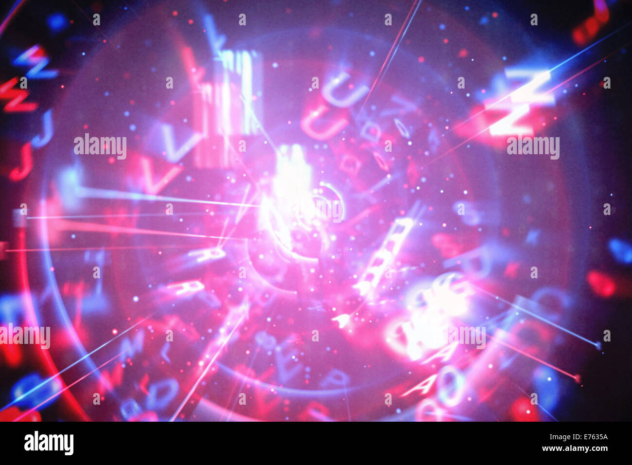 Blue and red technology interface Stock Photo - Alamy