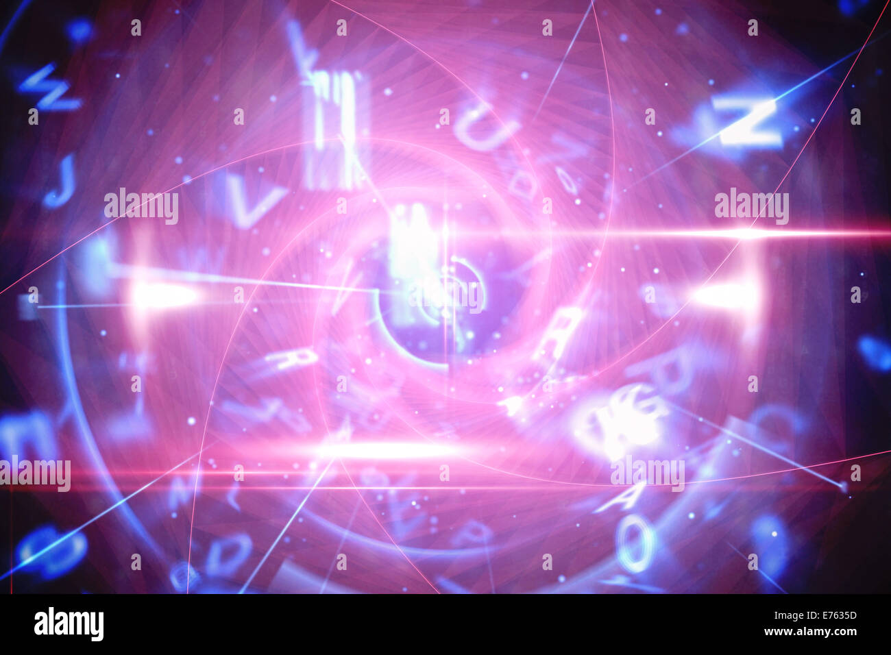 Blue and red technology interface Stock Photo - Alamy