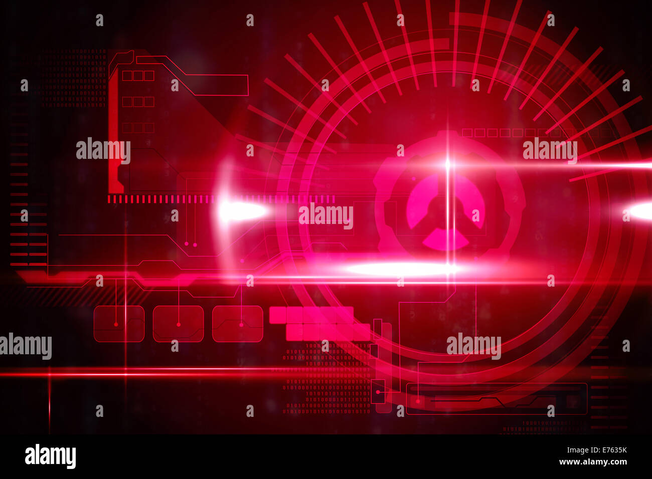 Red technology interface with light Stock Photo - Alamy