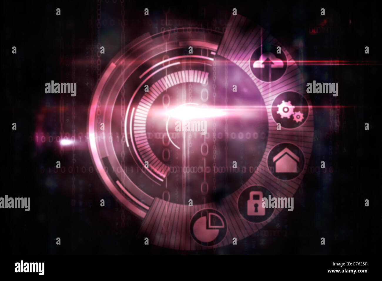Pink technology dial interface design Stock Photo - Alamy