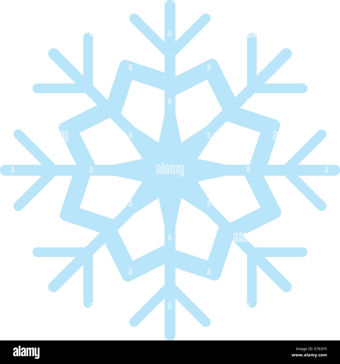 Digitally generated blue snow flake Stock Photo - Alamy