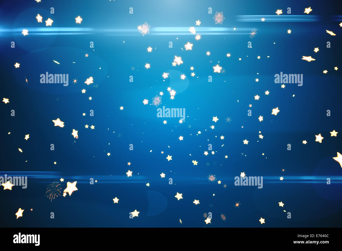 Bright star pattern on blue Stock Photo - Alamy