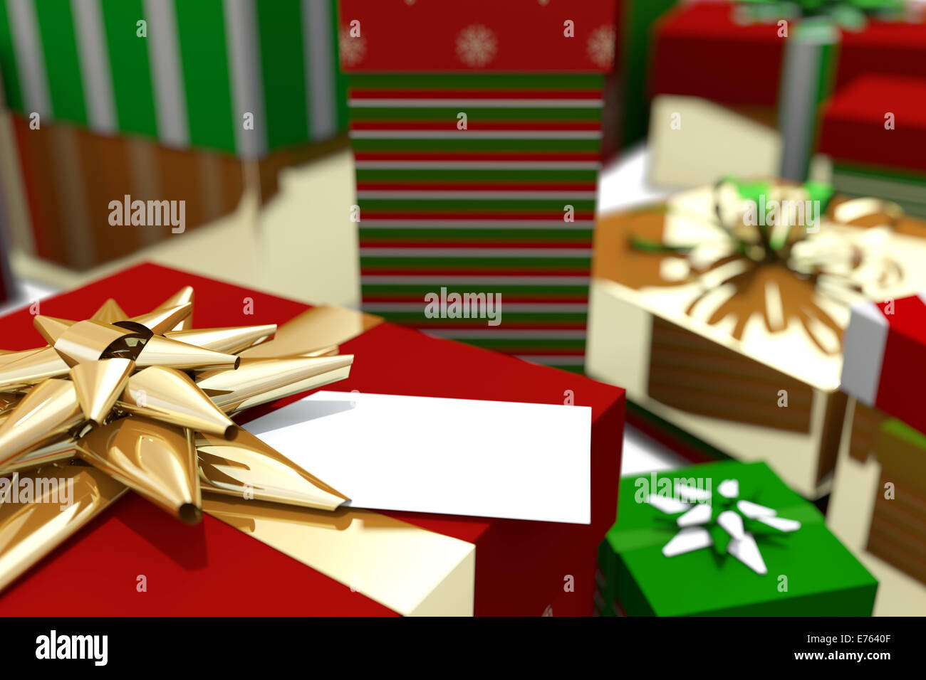 Colourful wrapped up christmas gifts Stock Photo - Alamy