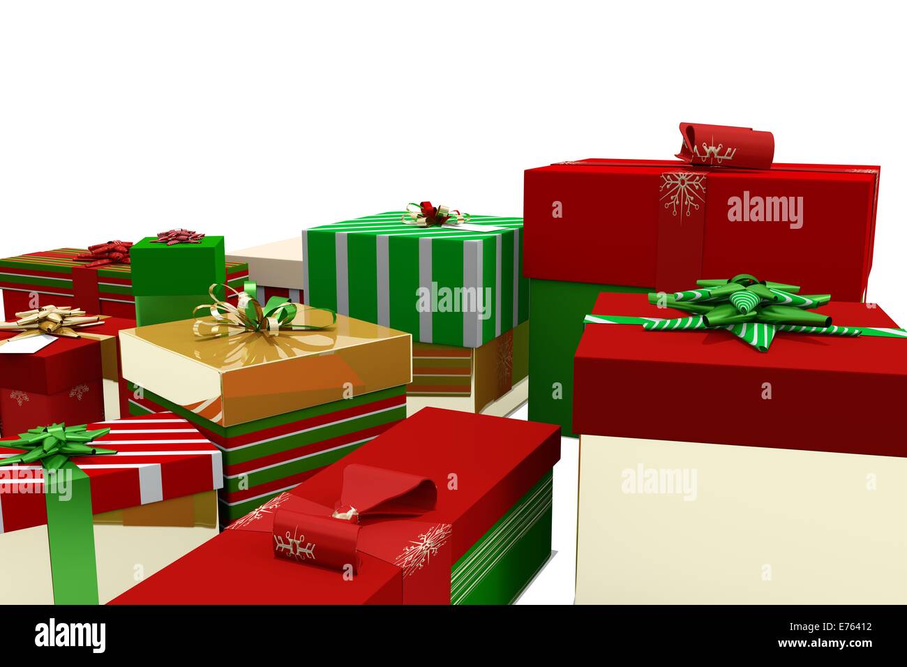 Red and gold christmas gifts hi-res stock photography and images - Alamy