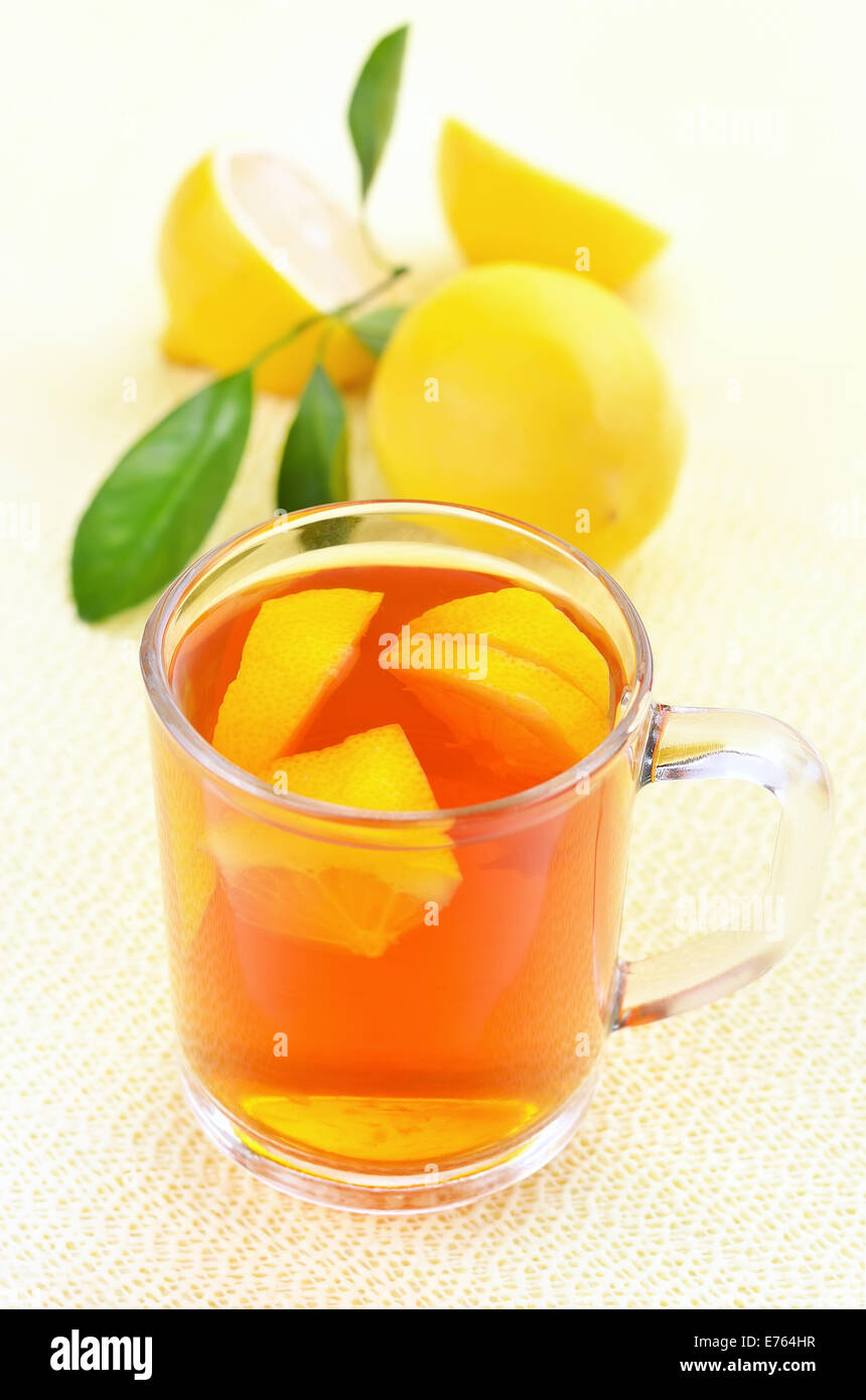 Tea lemon breakfast in Cut Out Stock Images & Pictures - Alamy