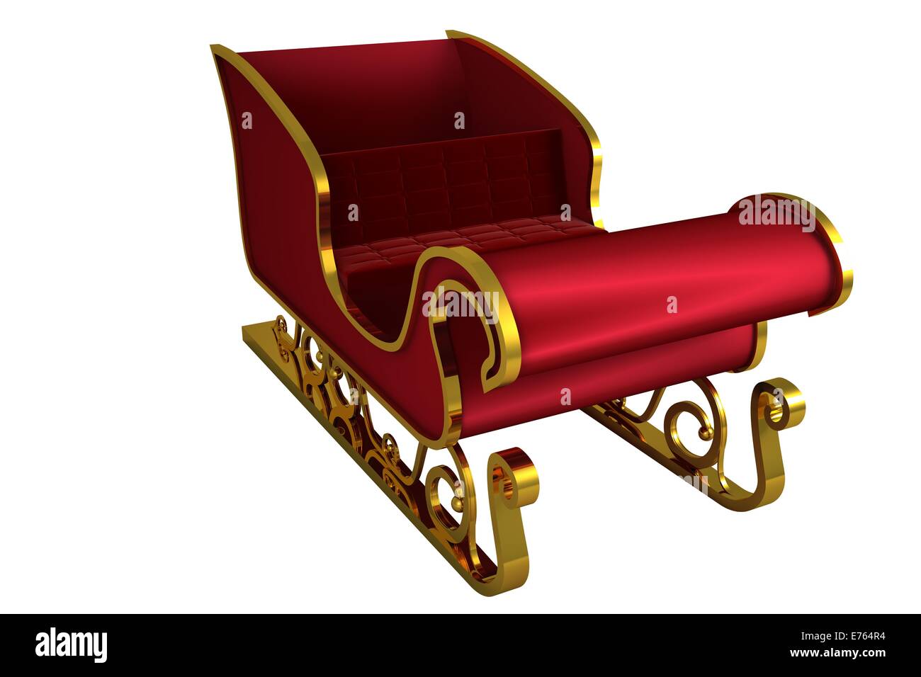Red and gold santa sleigh Stock Photo - Alamy