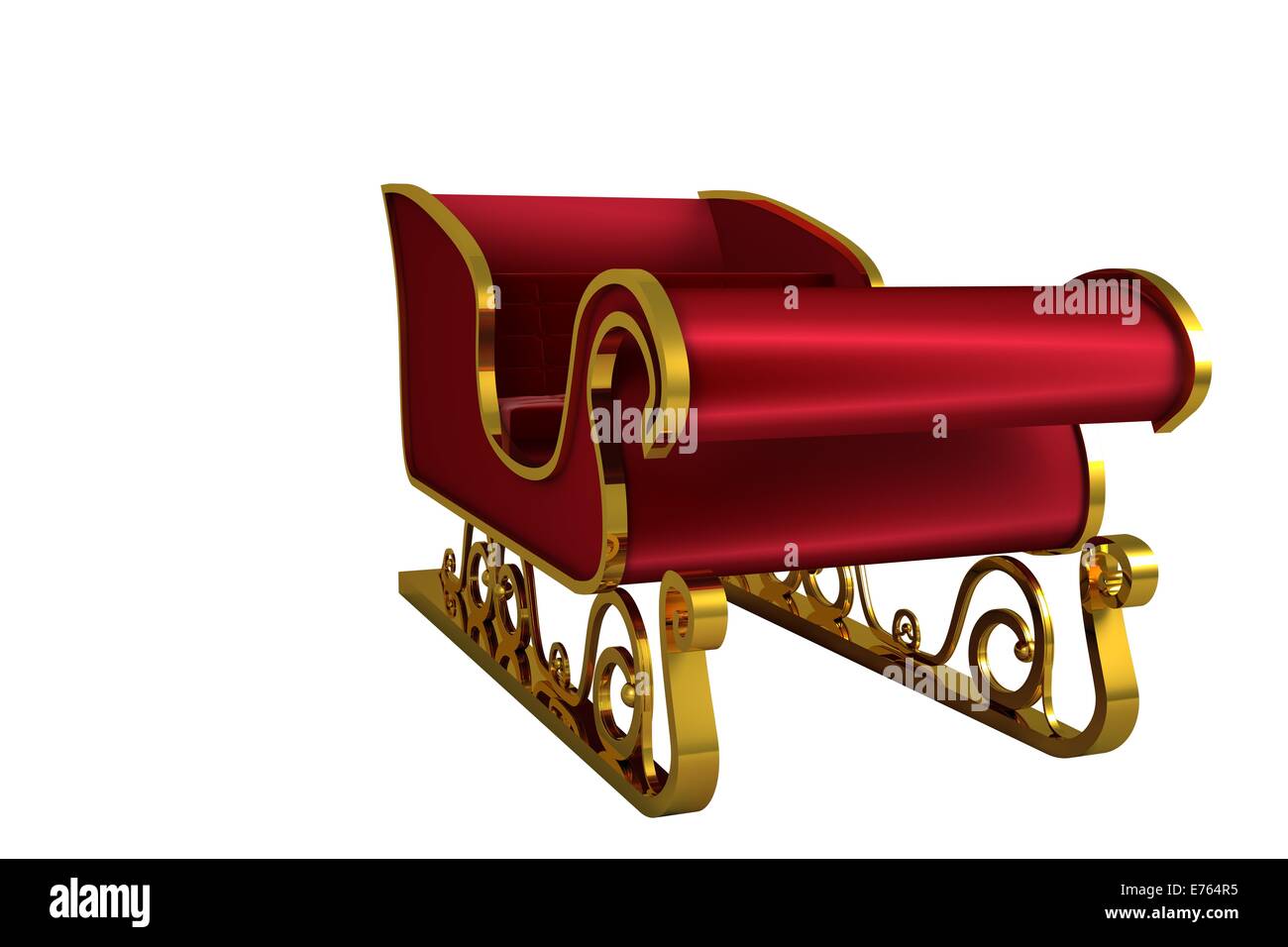 Red and gold santa sleigh Stock Photo - Alamy