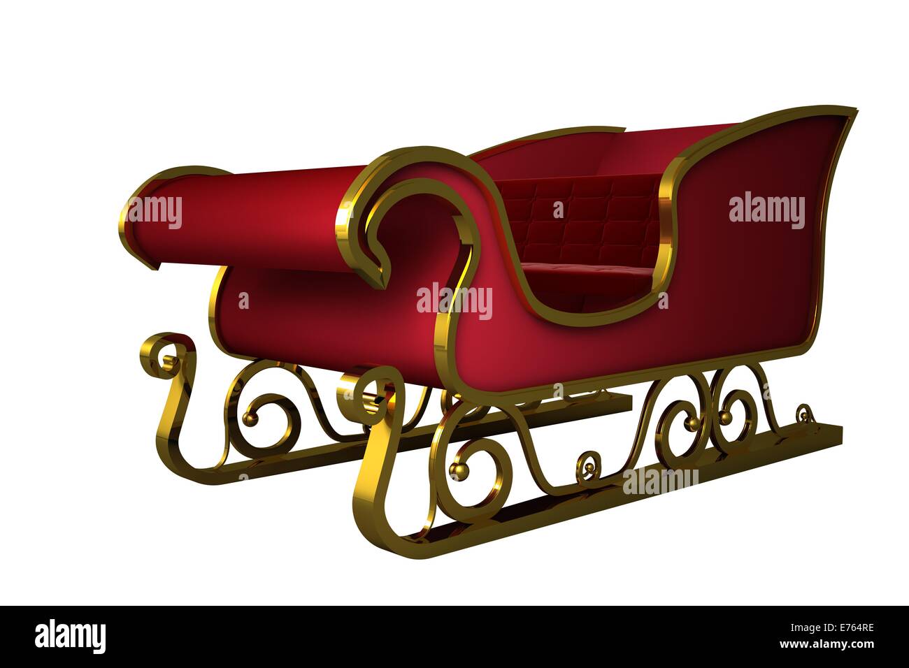 Red and gold santa sleigh Stock Photo - Alamy