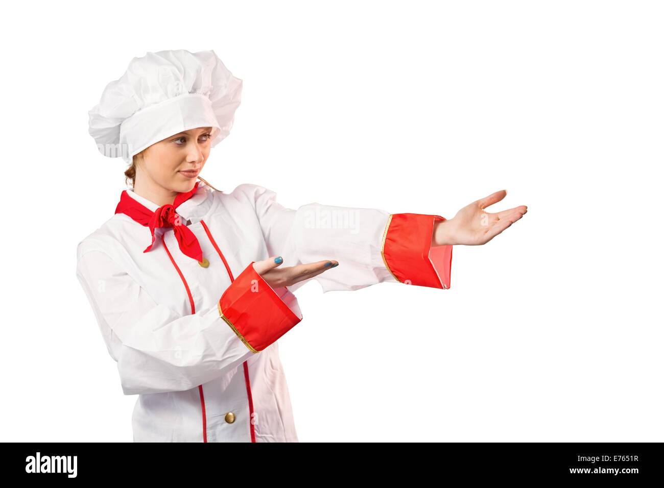 Young pretty woman chef hi-res stock photography and images - Alamy