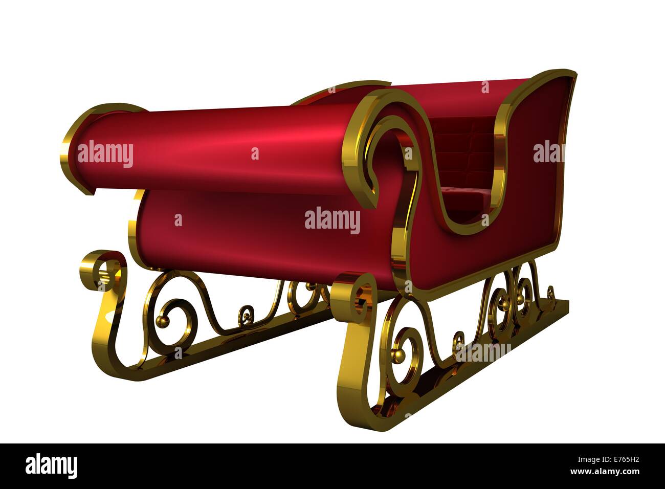 Red and gold santa sleigh Stock Photo - Alamy