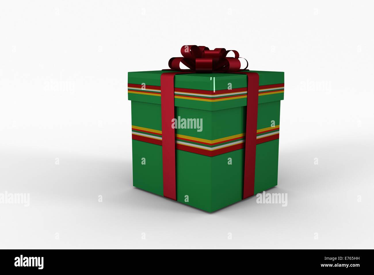 Red and green gift box Stock Photo - Alamy