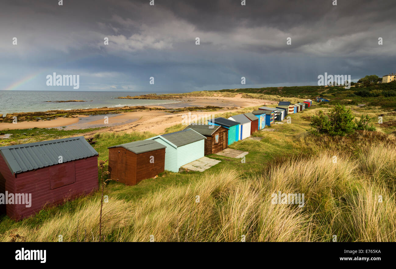 CHALETS AT HOPEMAN BEACH MORAY DARK CLOUDS AND A RAINBOW OVER THE ROWS ...