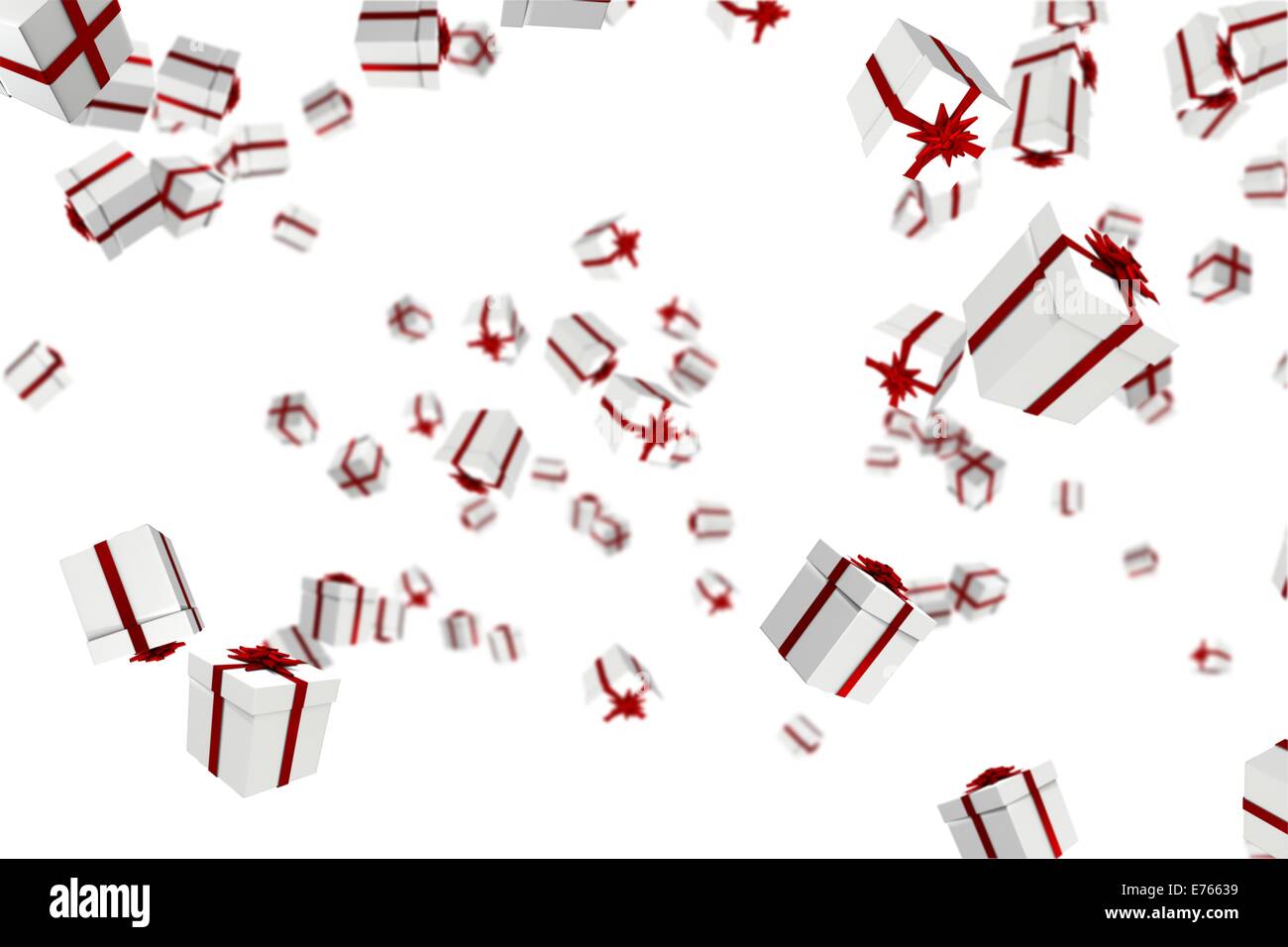 White and red christmas presents Stock Photo - Alamy