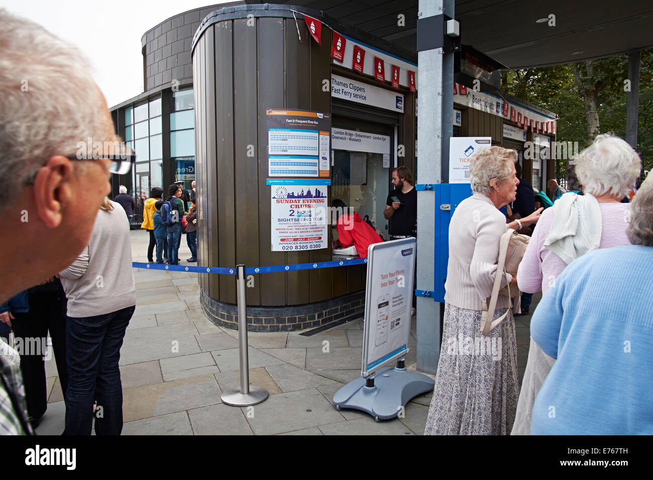 Greenwich, London - Advertising hoarding adshells around the Cutty Sark ...