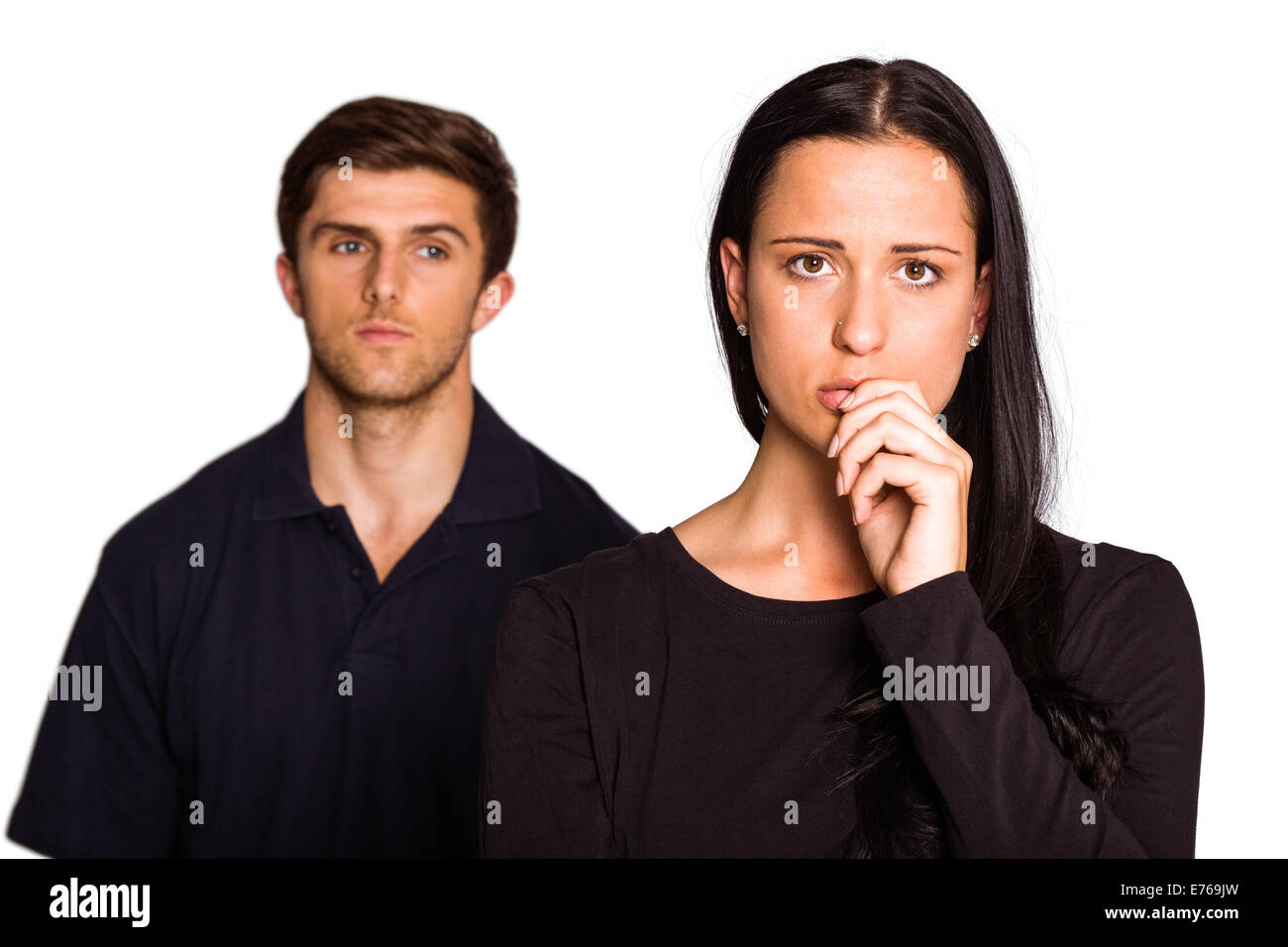Couple not talking after argument Stock Photo - Alamy