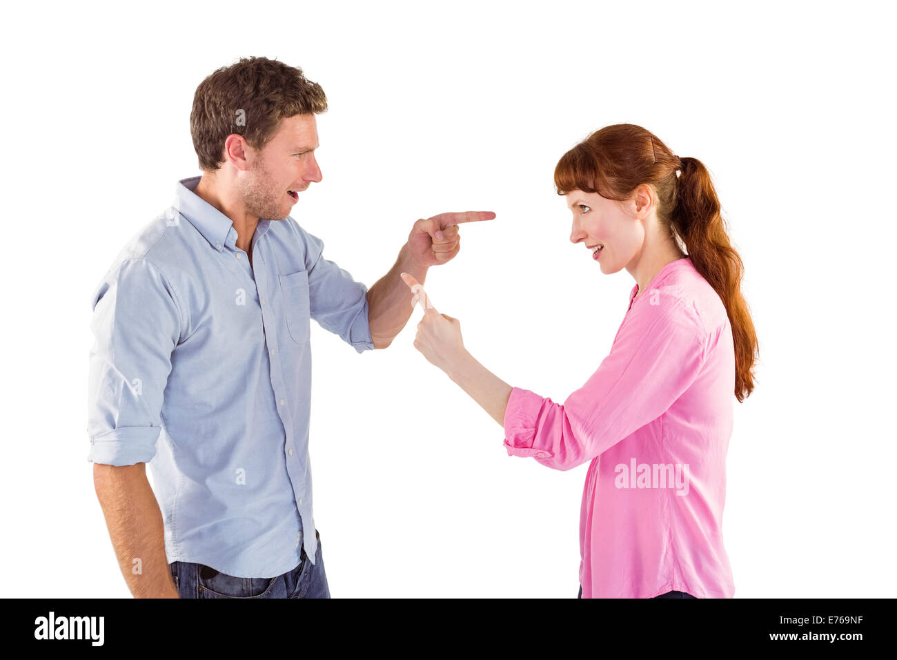 Couple arguing with each other Stock Photo - Alamy