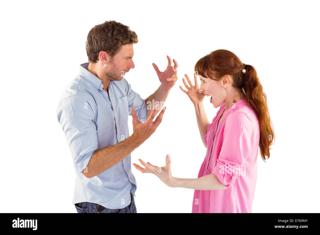 Couple arguing with each other Stock Photo - Alamy