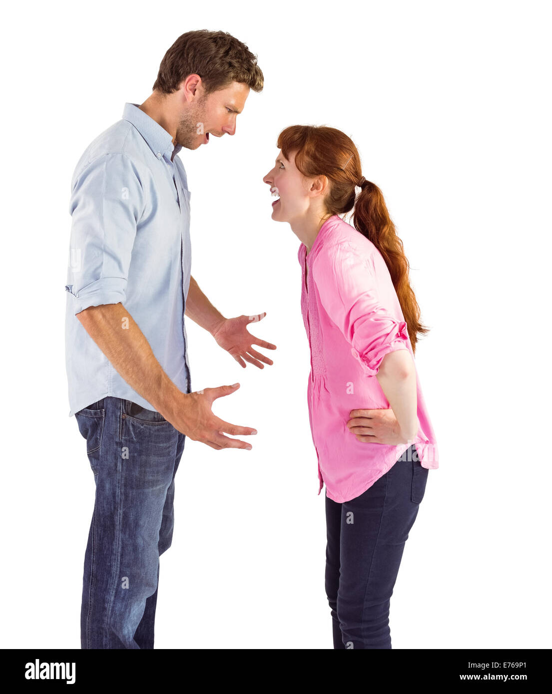 Couple arguing with each other Stock Photo - Alamy