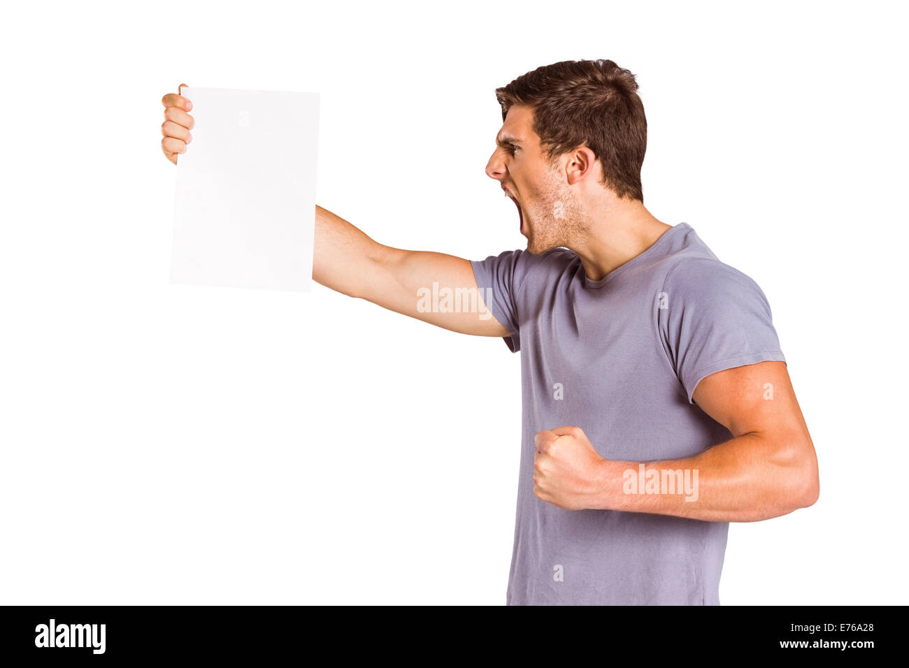 Man holding piece of paper hi-res stock photography and images - Alamy