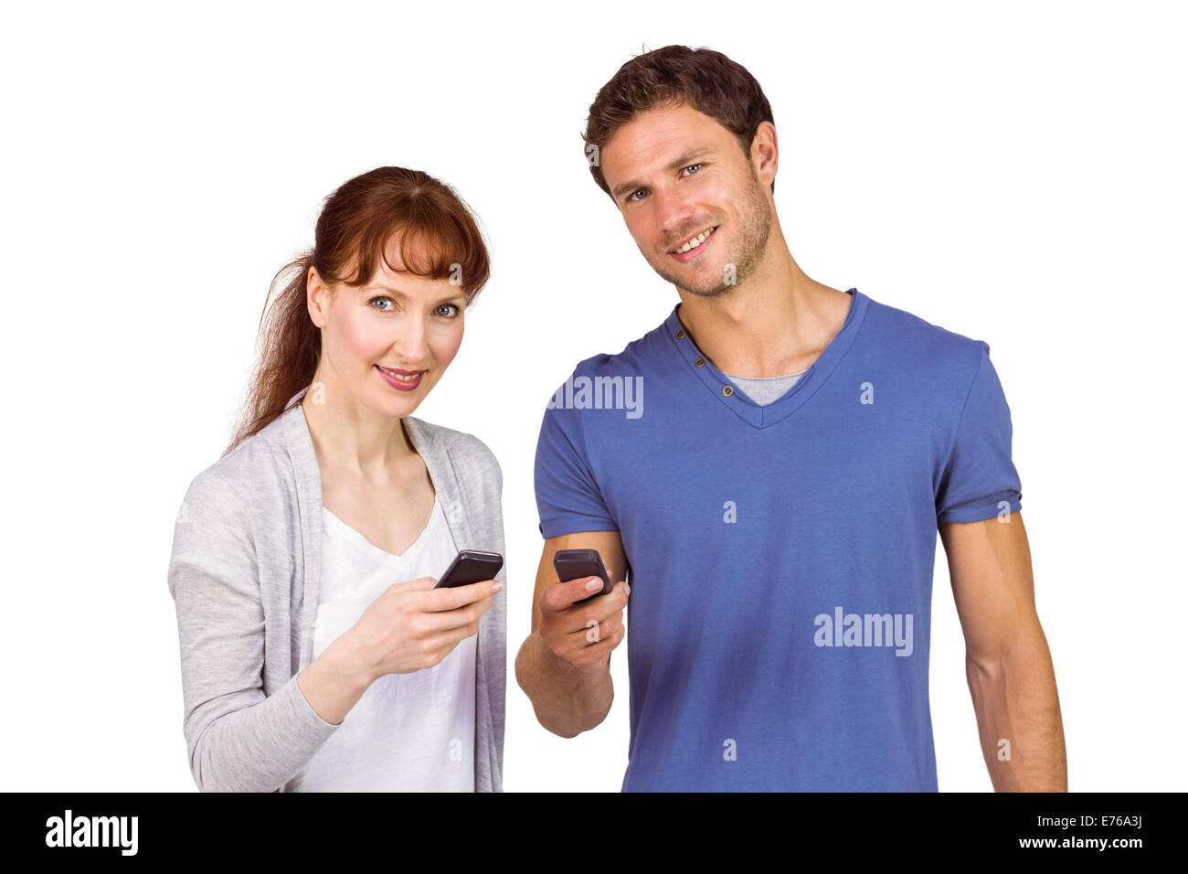 Couple using their mobile phones Stock Photo - Alamy Couple using their mobile phones Stock Photo - Alamy
