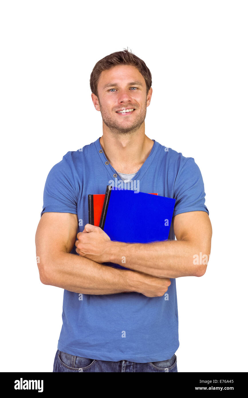 Smiling man looking at camera Stock Photo - Alamy