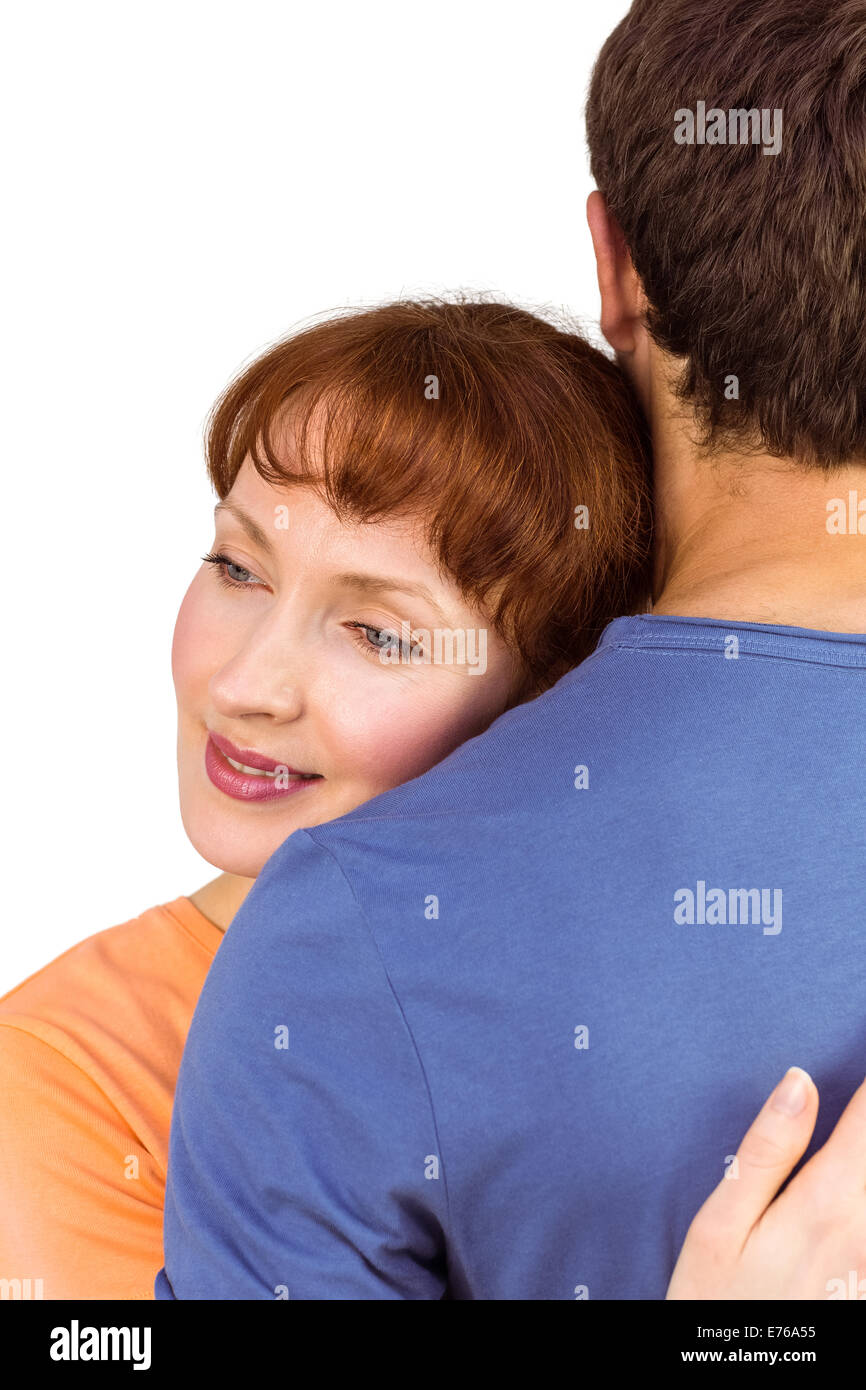 Happy couple hugging one another Stock Photo - Alamy
