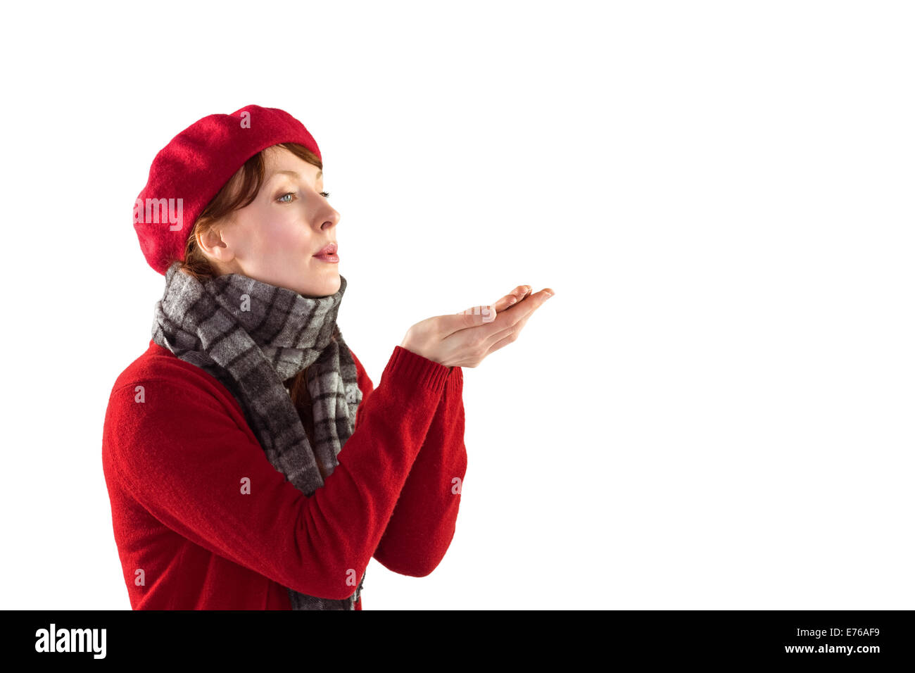 Woman holding hands eyes Cut Out Stock Images & Pictures - Alamy