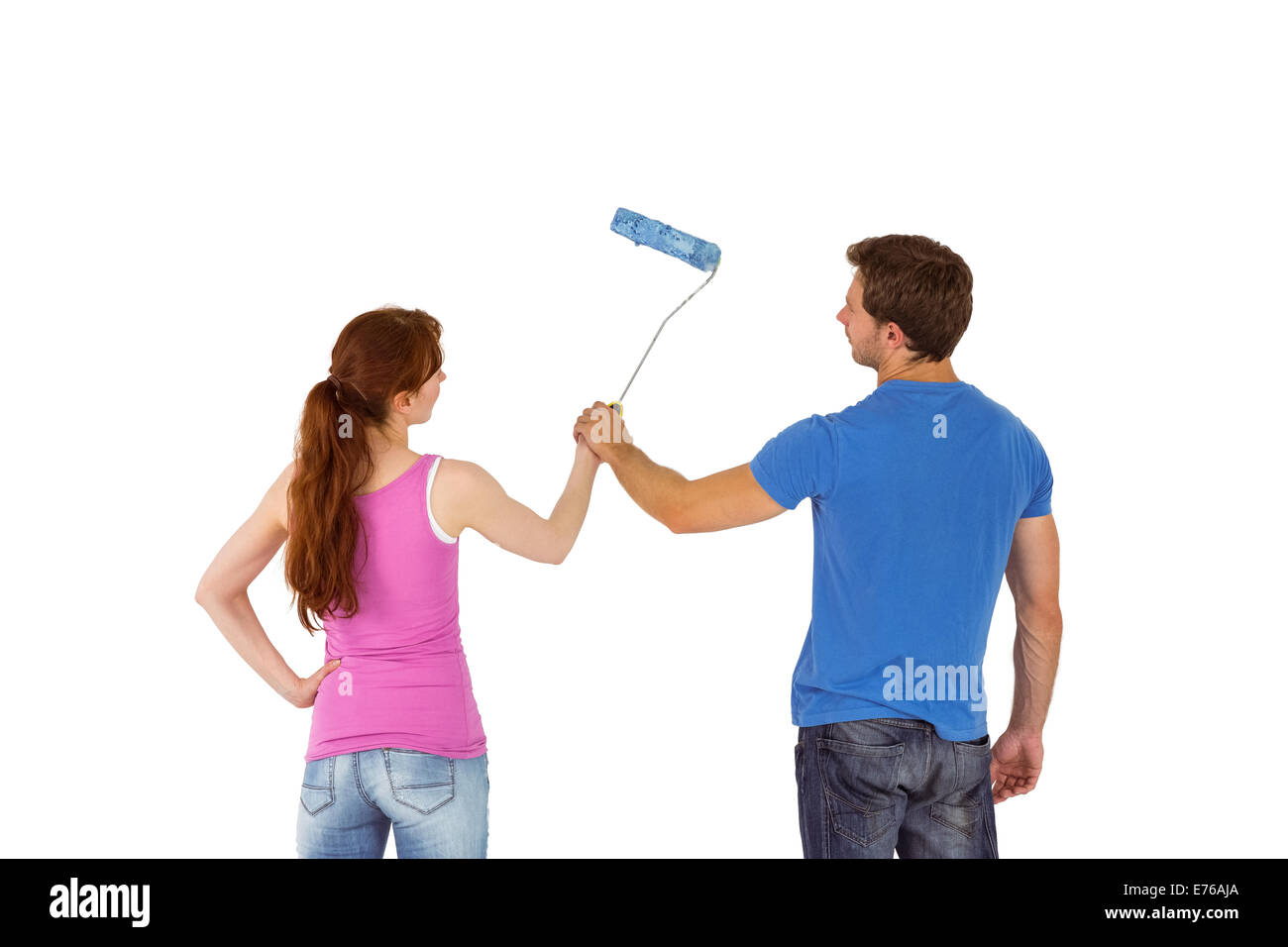 Love couple painting romantic Cut Out Stock Images & Pictures - Alamy