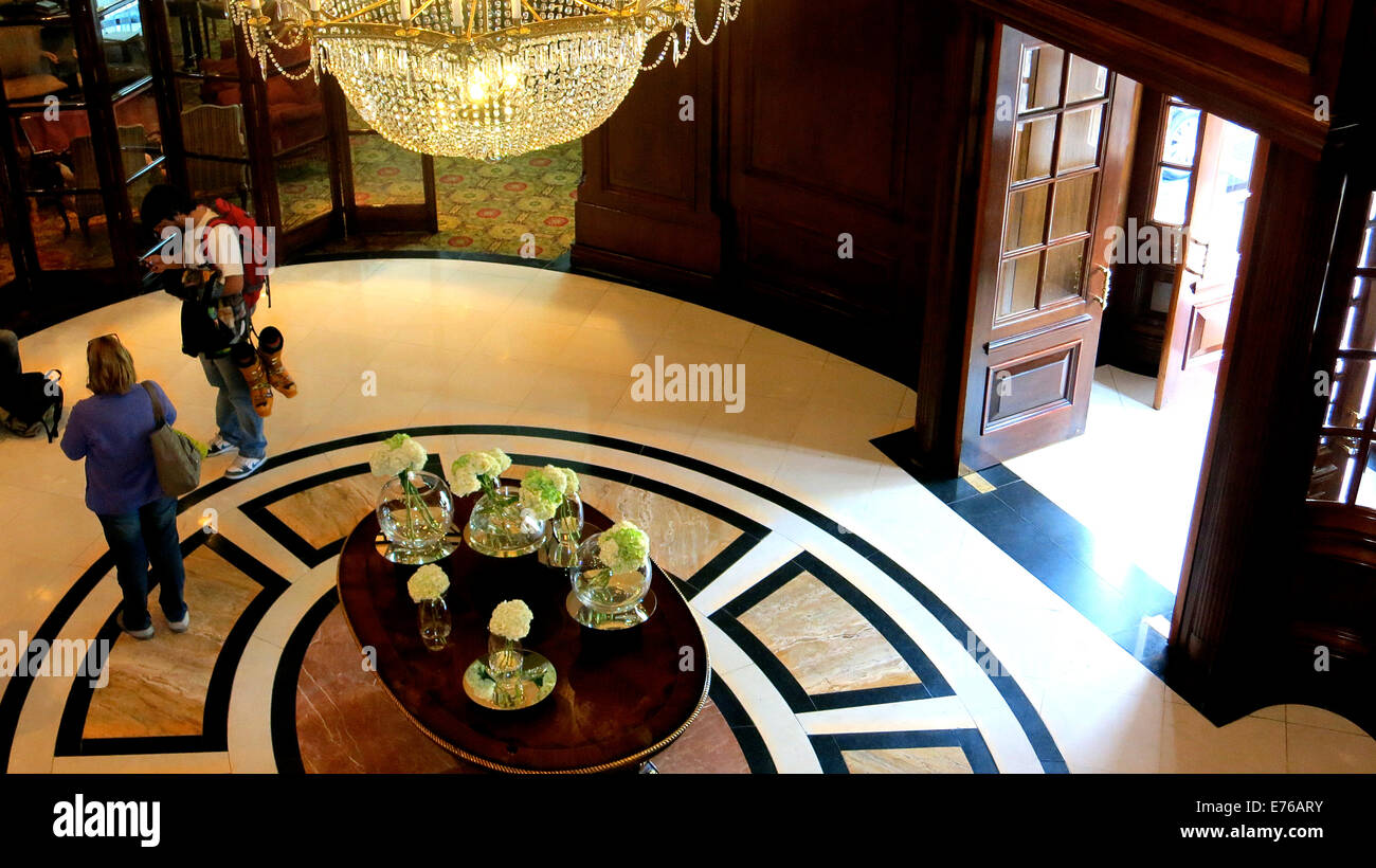 entry hall of The Ritz Carlton palace hotel Santiago Chile Stock Photo ...