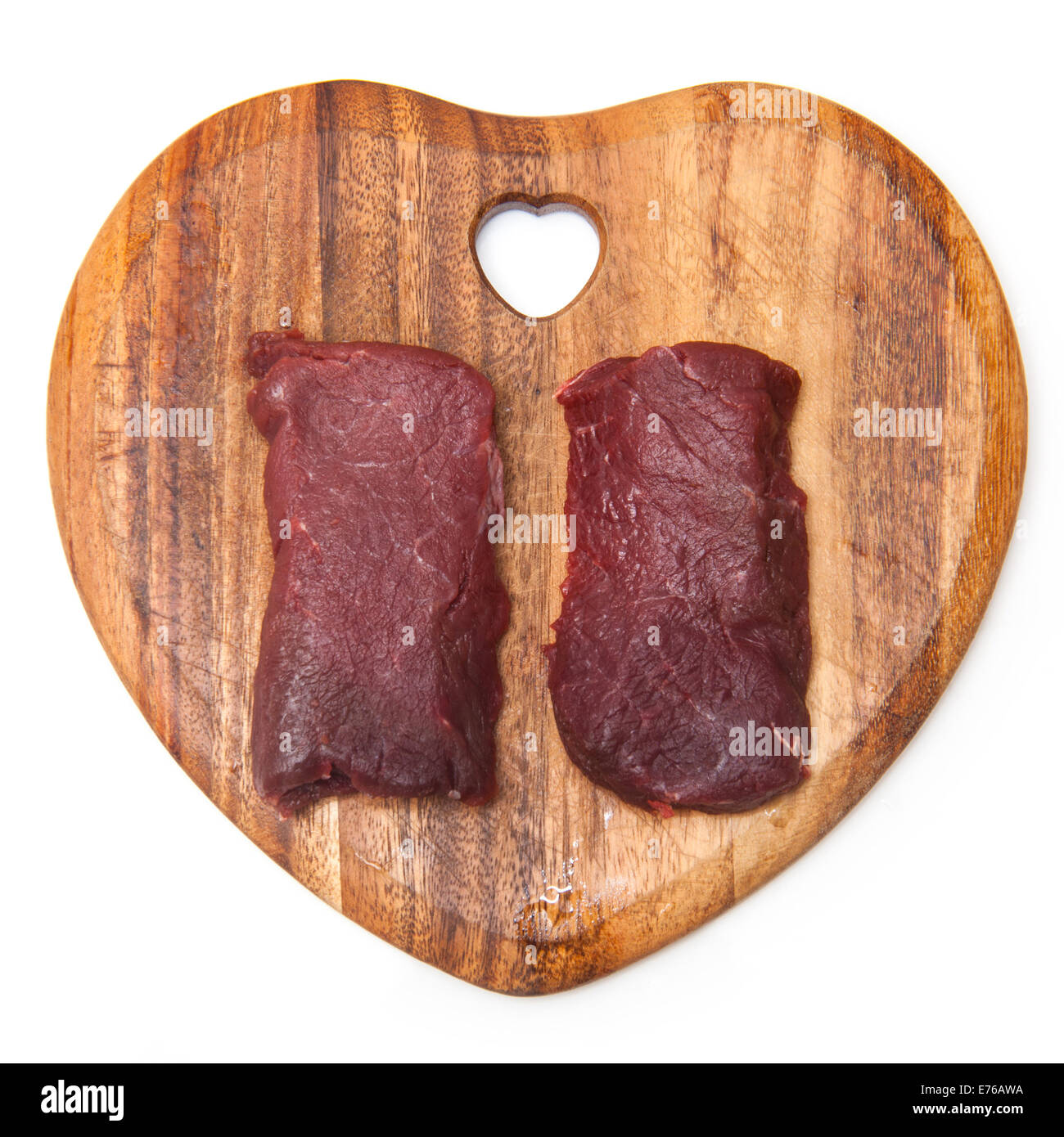 Camel meat steaks uncooked isolated on a white studio background Stock ...