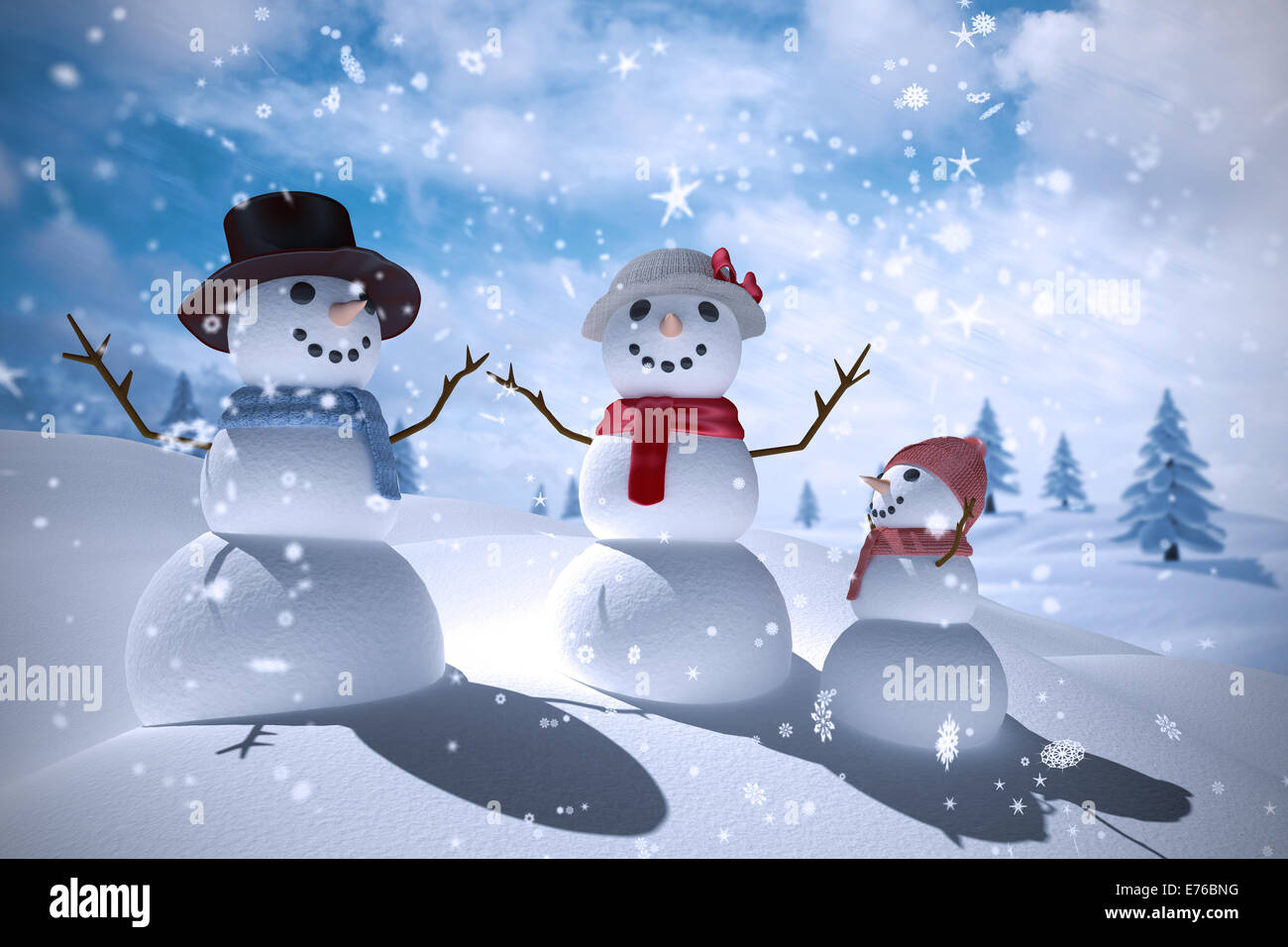 Snowman family hi-res stock photography and images - Alamy