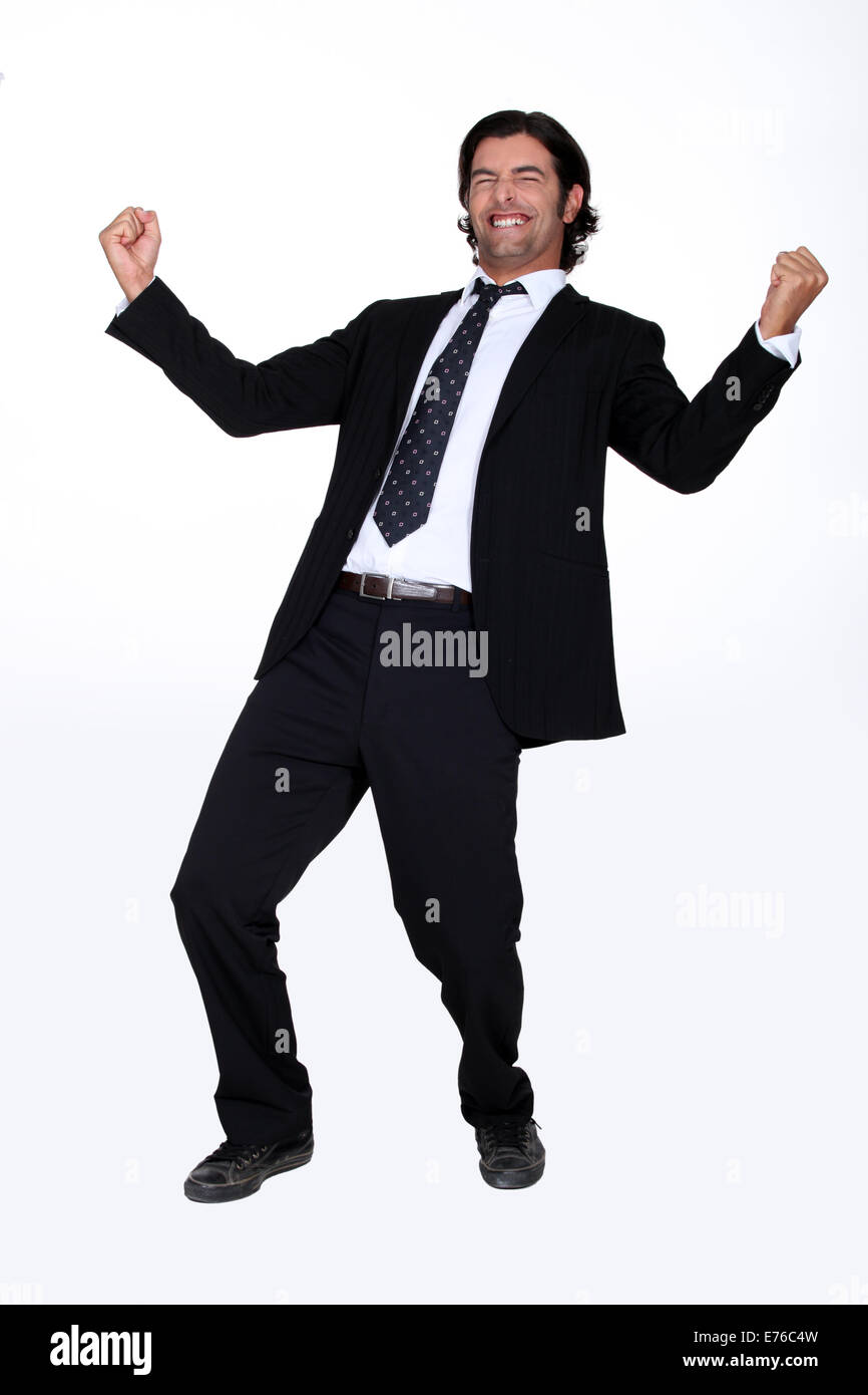 Happy man joy delight Cut Out Stock Images & Pictures - Alamy