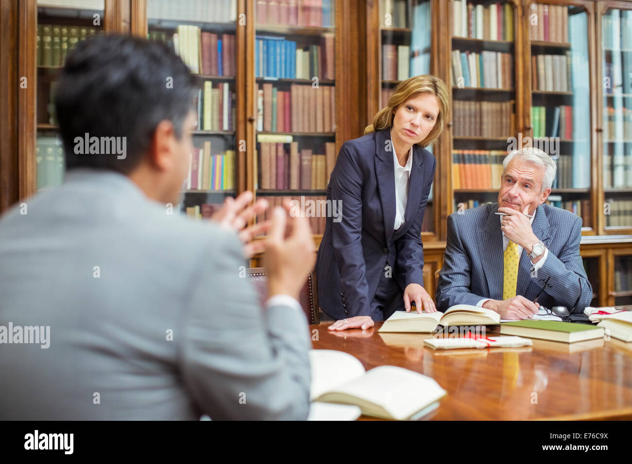 Lawyers talking in chambers Stock Photo - Alamy