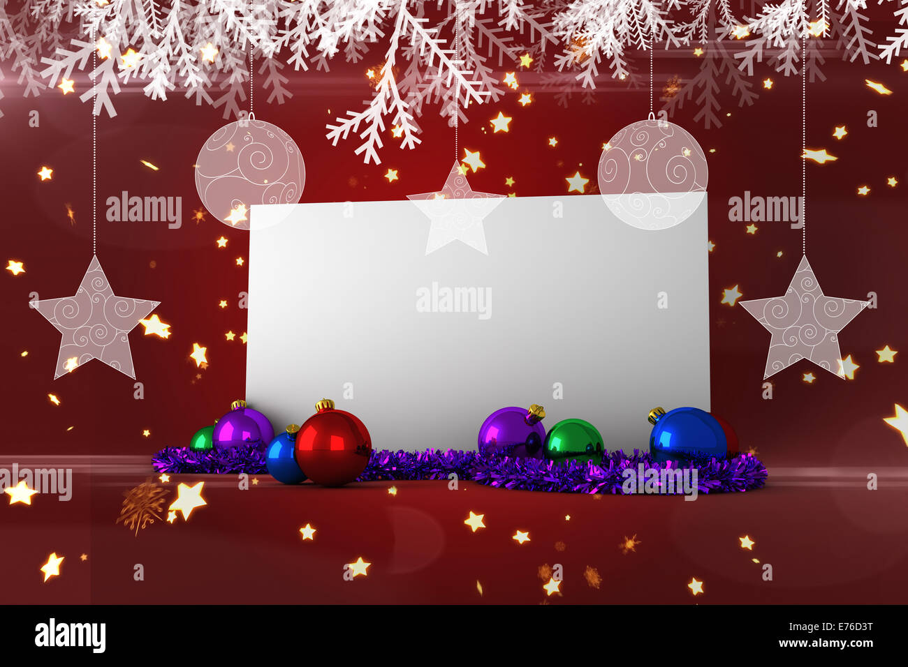 Red baubles falling hi-res stock photography and images - Alamy