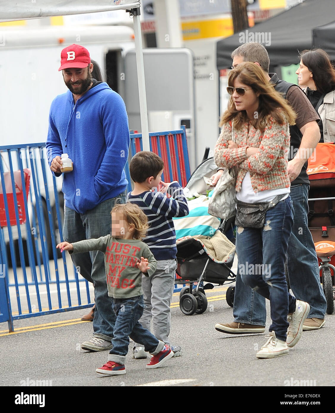 Selma Blair and Jason Bleick take their son, Arthur to the Farmers ...