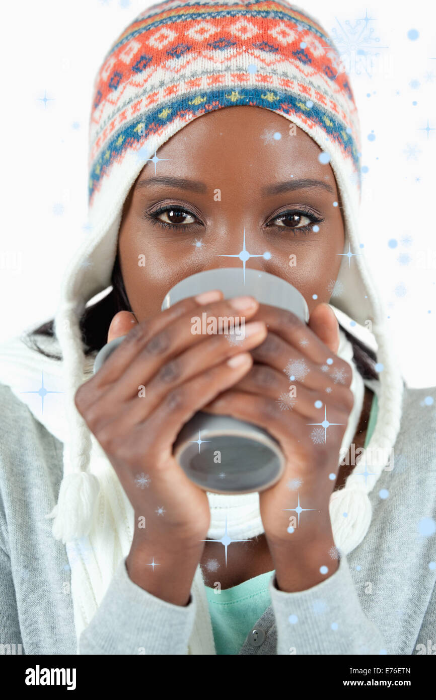 Young woman enjoying tea hi-res stock photography and images - Alamy