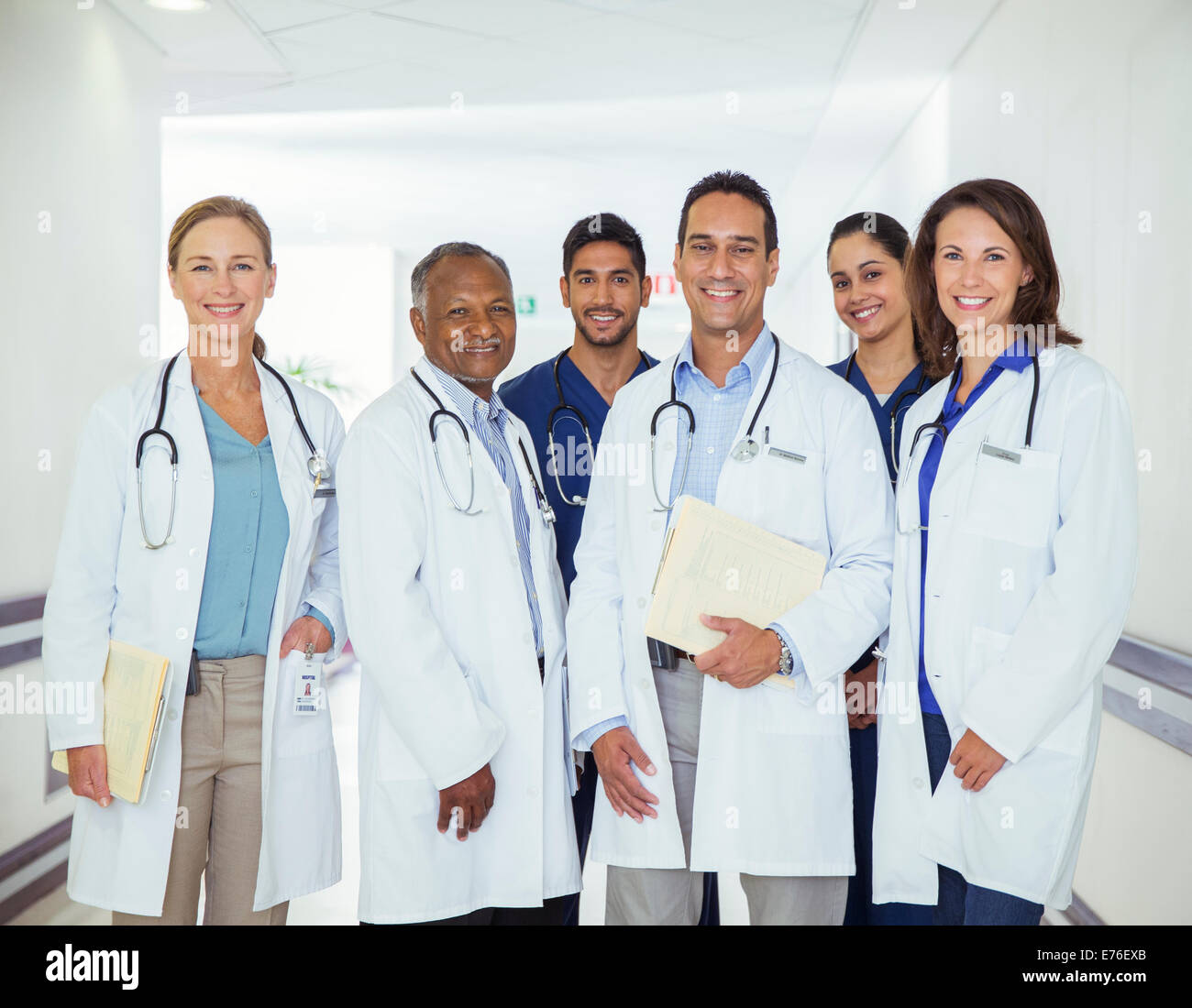 Group nurses smile camera in hi-res stock photography and images - Alamy