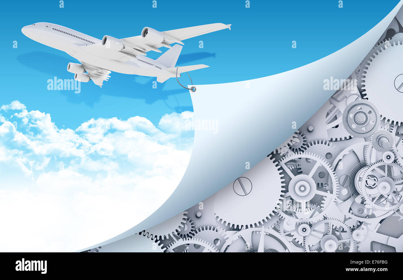 Airplane drawing turbine hi-res stock photography and images - Alamy