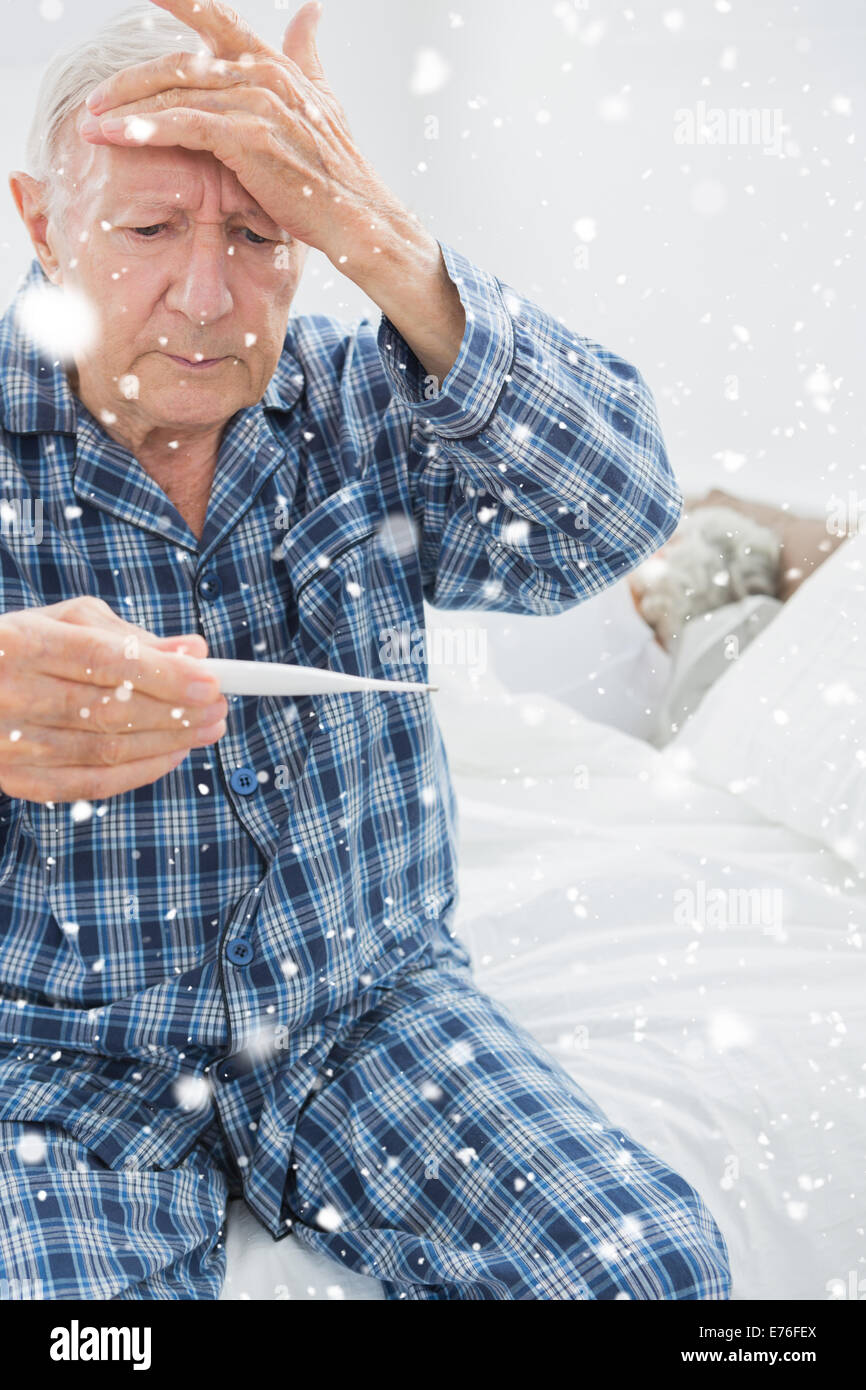 Sick man fever taking temperature hi-res stock photography and images ...